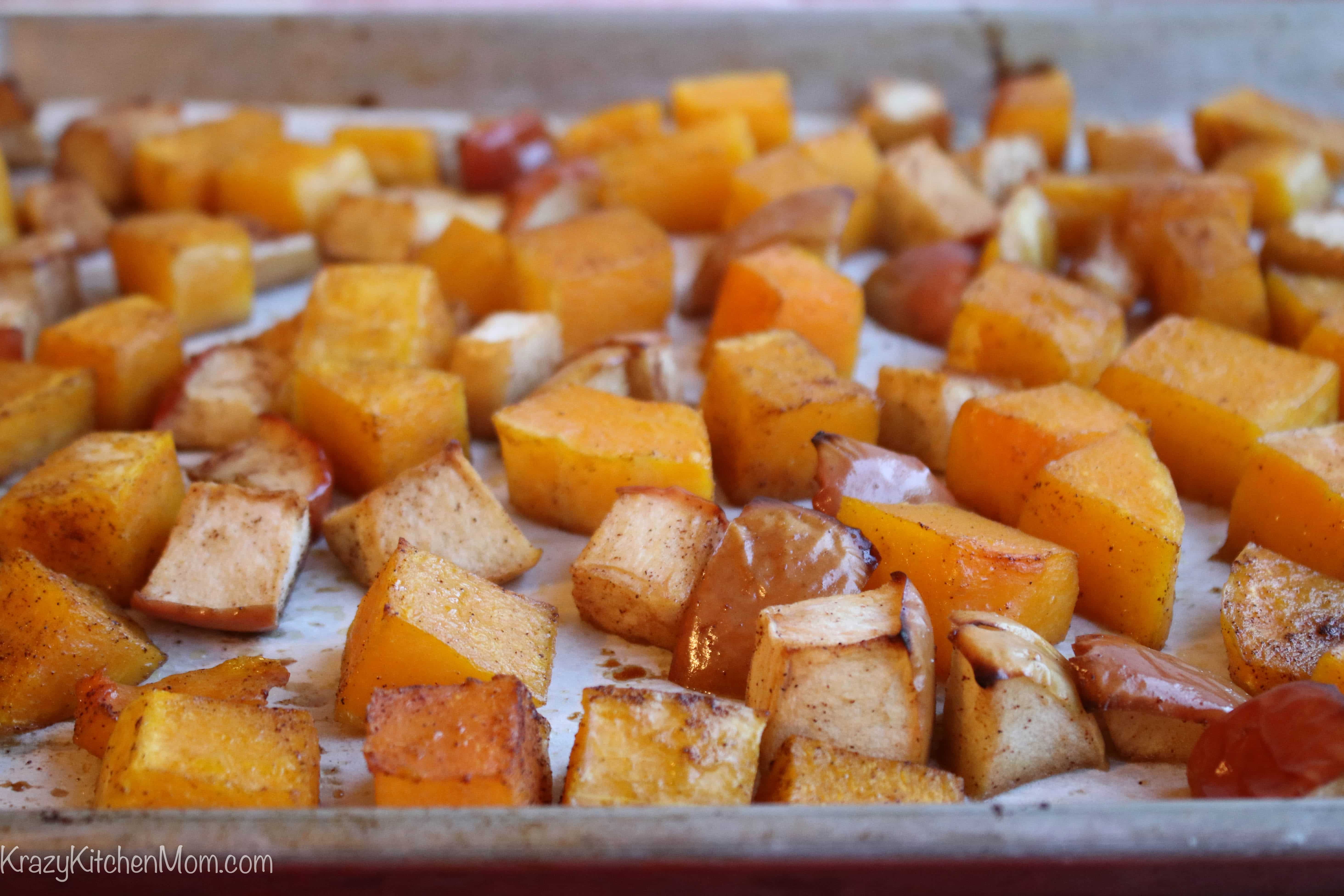 Roasted Butternut Squash and Apples - Krazy Kitchen Mom Roasted Butternut Squash and Apples - Krazy Kitchen Mom
