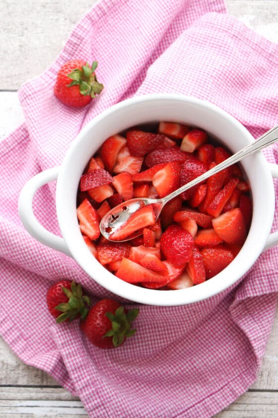 Easy Sweet Balsamic Strawberries - Krazy Kitchen Mom