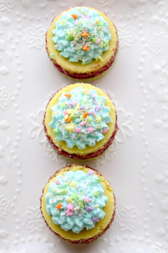 Easter Mini Layer Cakes - Krazy Kitchen Mom