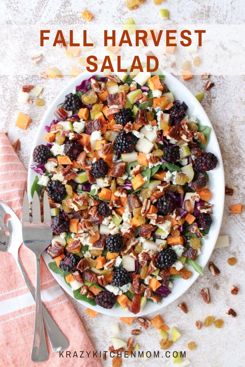 Fall Harvest Salad - Krazy Kitchen Mom