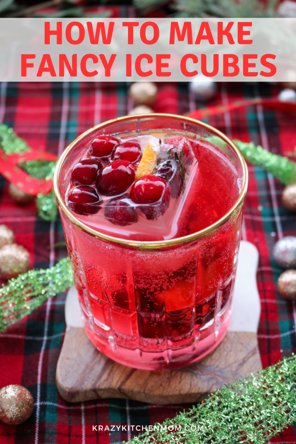 Fancy Ice Cubes - Krazy Kitchen Mom