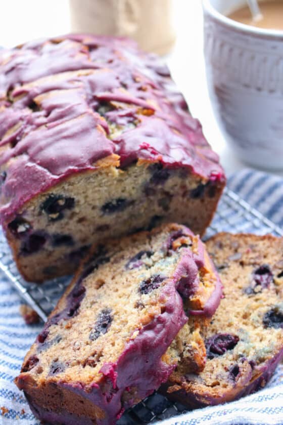 Blueberry Walnut Banana Bread - Krazy Kitchen Mom